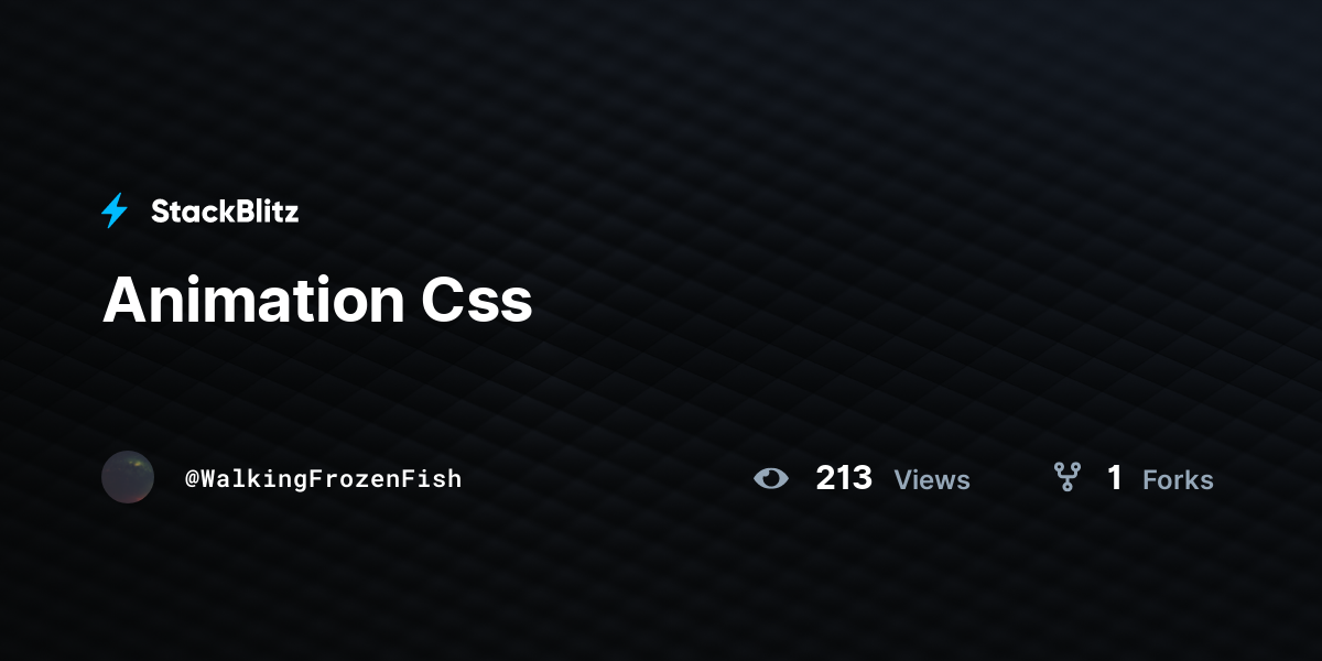 Animation Css - StackBlitz