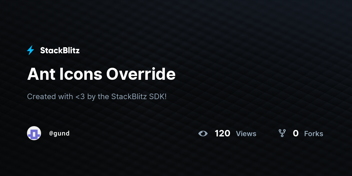 Ant Icons Override - StackBlitz