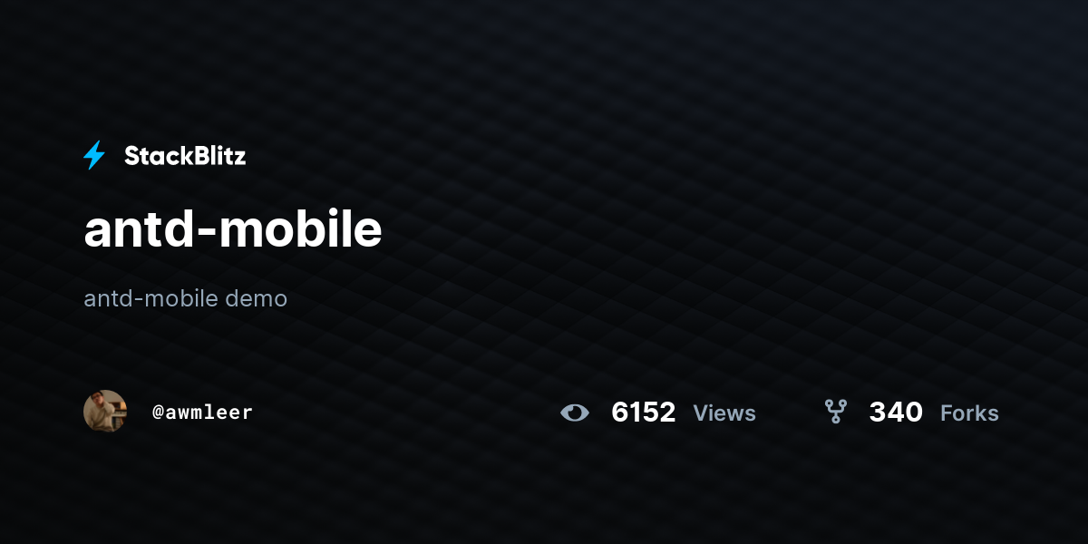 antd-mobile - StackBlitz