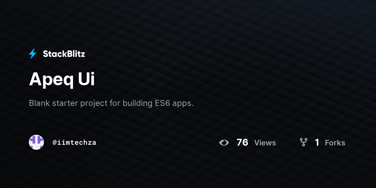 Apeq Ui - StackBlitz