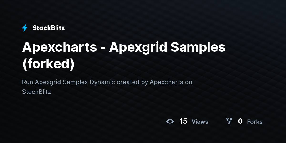 Apexcharts - Apexgrid Samples (forked) - StackBlitz