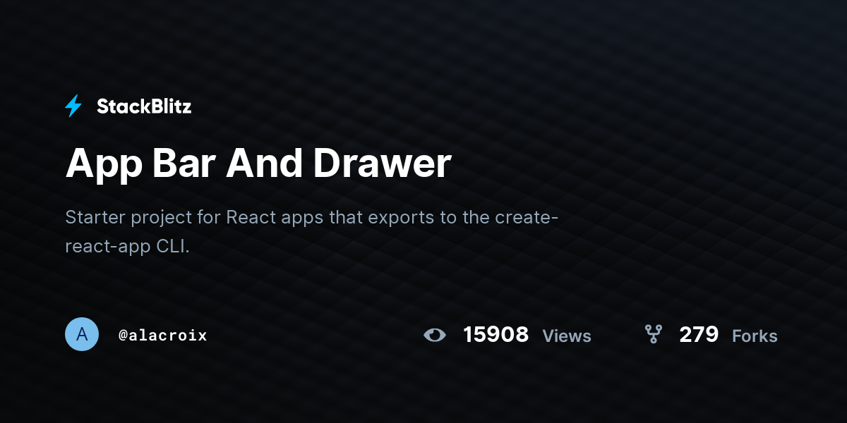 App Bar And Drawer - StackBlitz