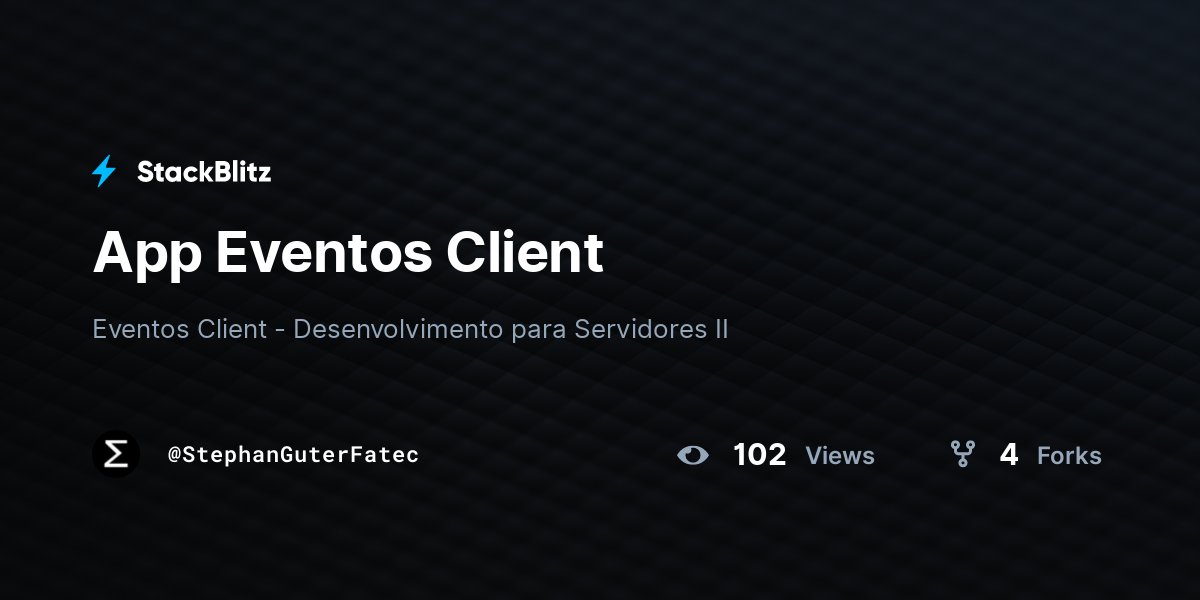 App Eventos Client - StackBlitz