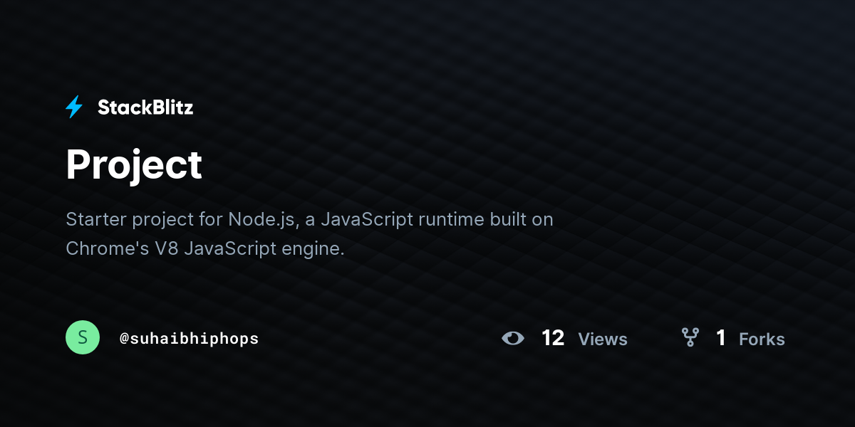 Project - StackBlitz