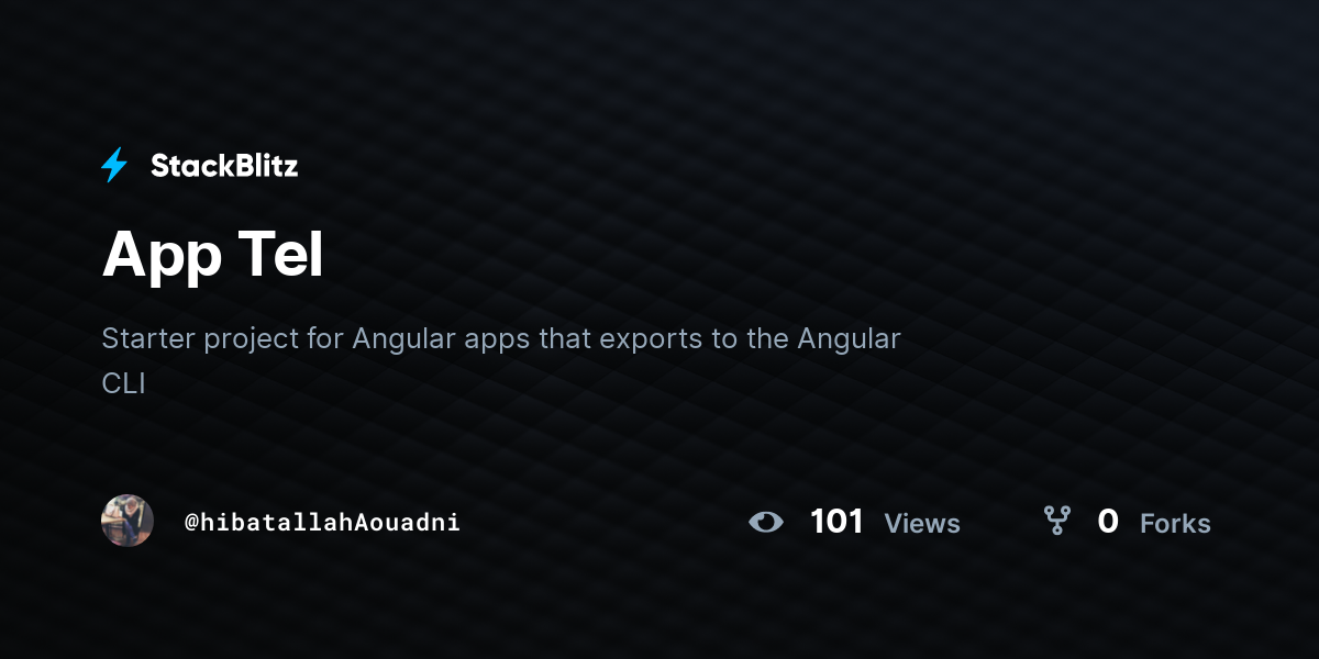 App Tel - StackBlitz