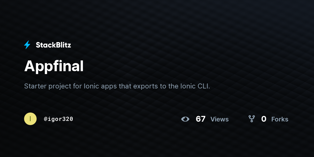 Appfinal - StackBlitz