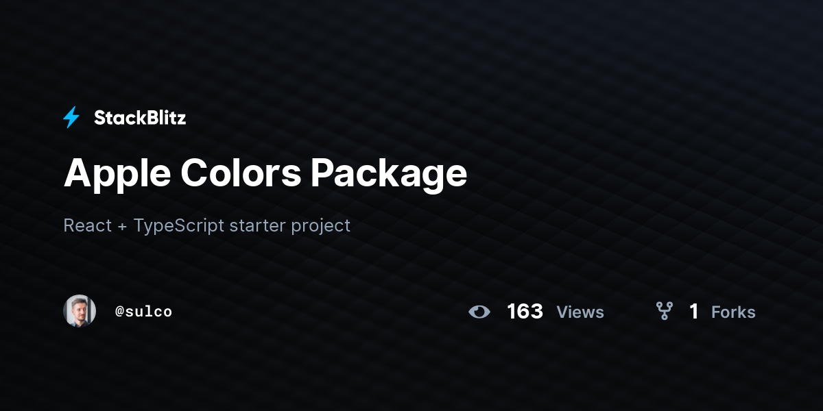 Apple Colors Package - StackBlitz