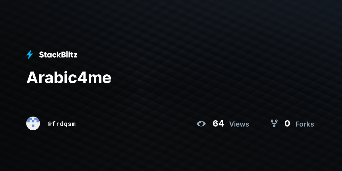 Arabic4me - StackBlitz