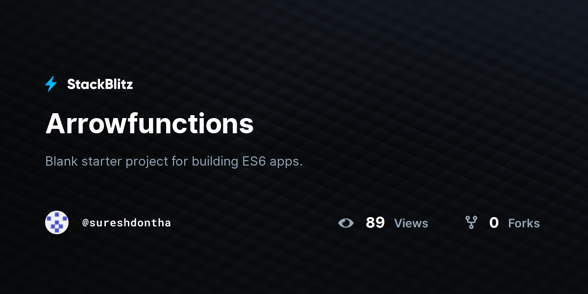 Arrowfunctions - StackBlitz