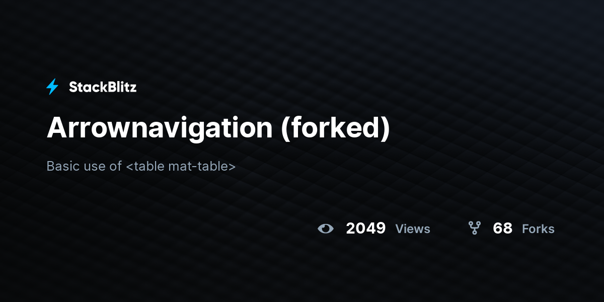 Arrownavigation (forked) - StackBlitz