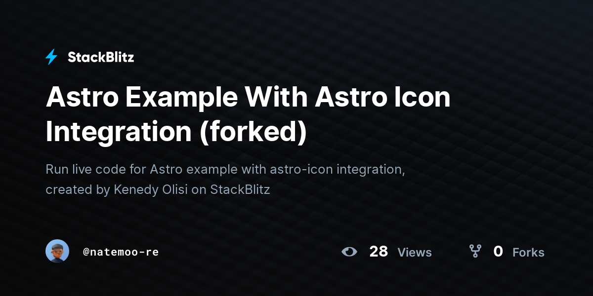 Astro Example With Astro Icon Integration (forked) - StackBlitz