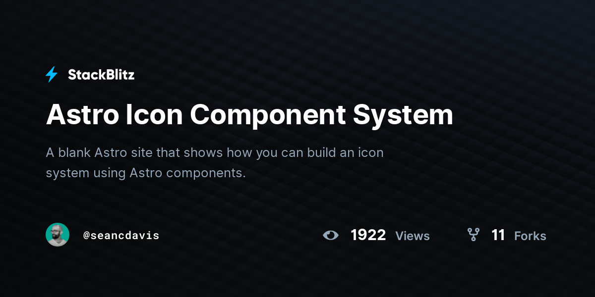 Astro Icon Component System - StackBlitz