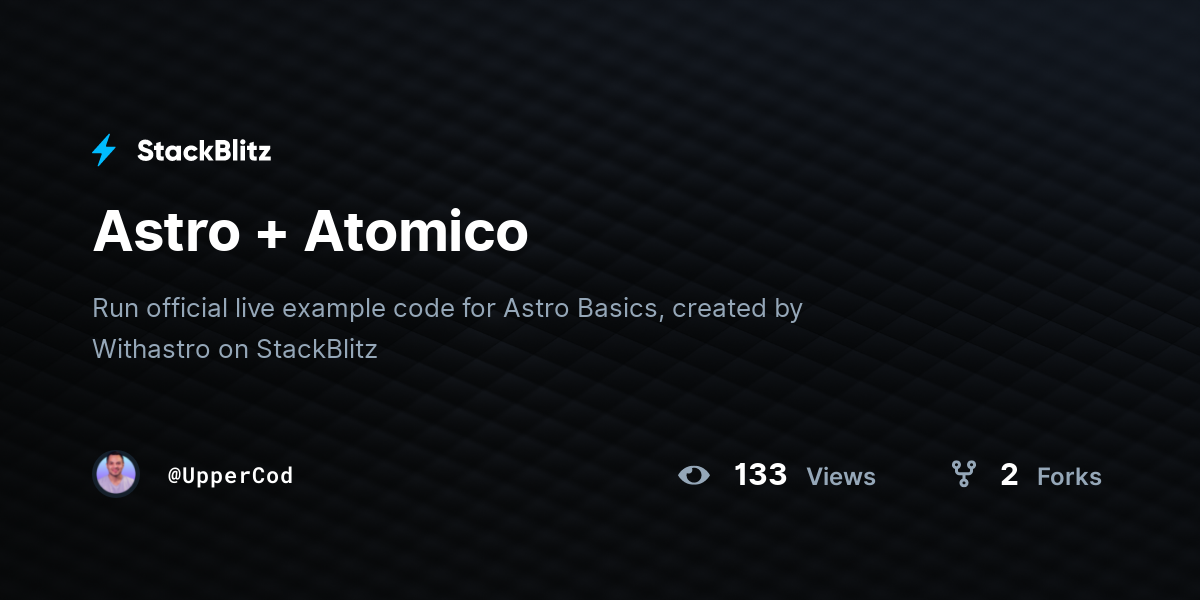Astro + Atomico - StackBlitz
