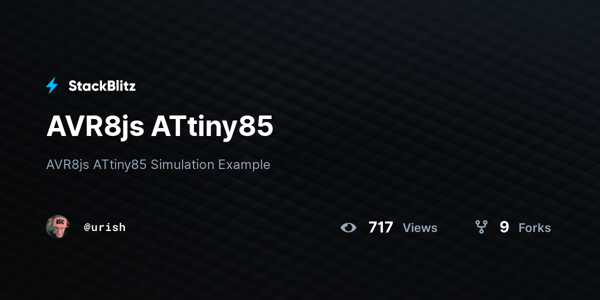 AVR8js ATtiny85 - StackBlitz