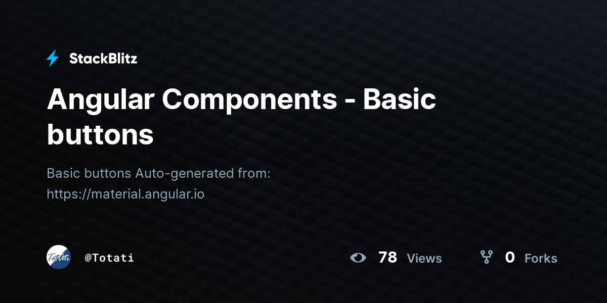 Angular Components - Basic buttons - StackBlitz