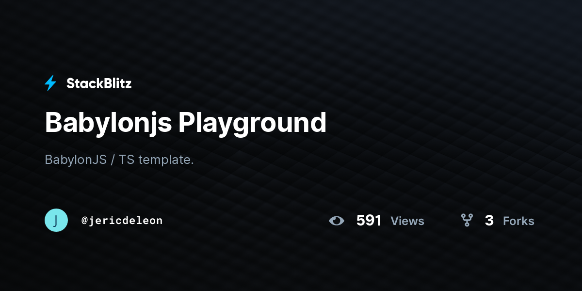 Babylonjs Playground - StackBlitz