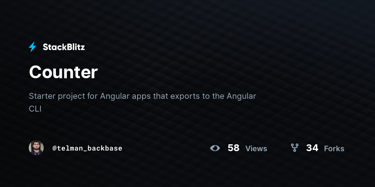 Counter - StackBlitz