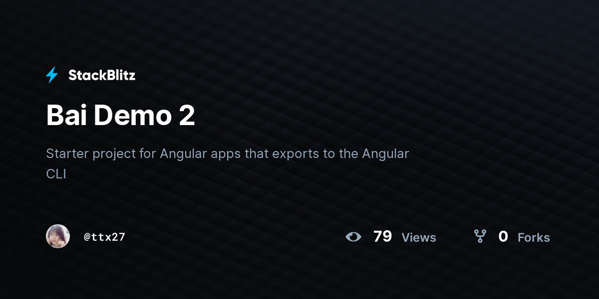 Bai Demo 2 - StackBlitz