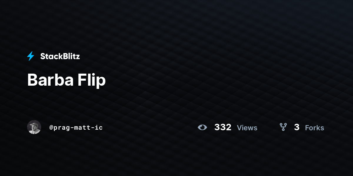 Barba Flip - StackBlitz