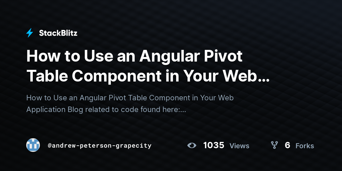 How to Use an Angular Pivot Table Component in Your Web Application ...