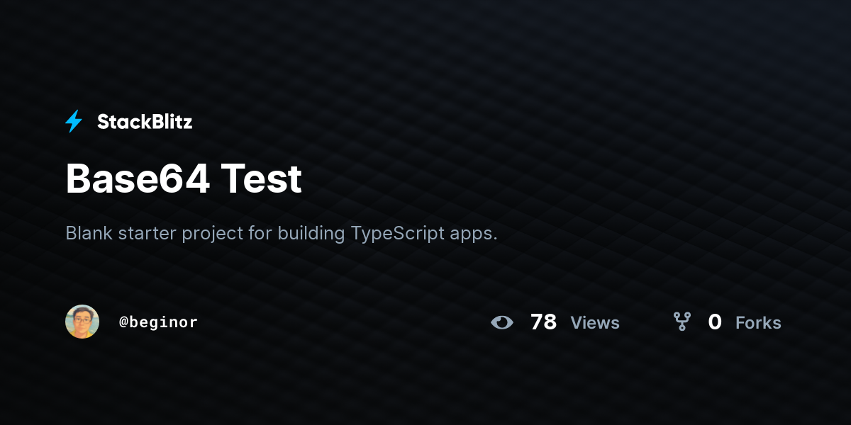 Base64 Test - StackBlitz