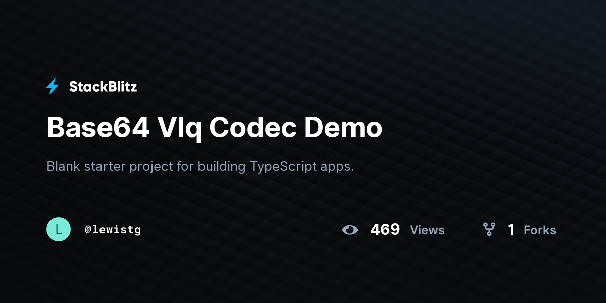 Base64 Vlq Codec Demo - StackBlitz
