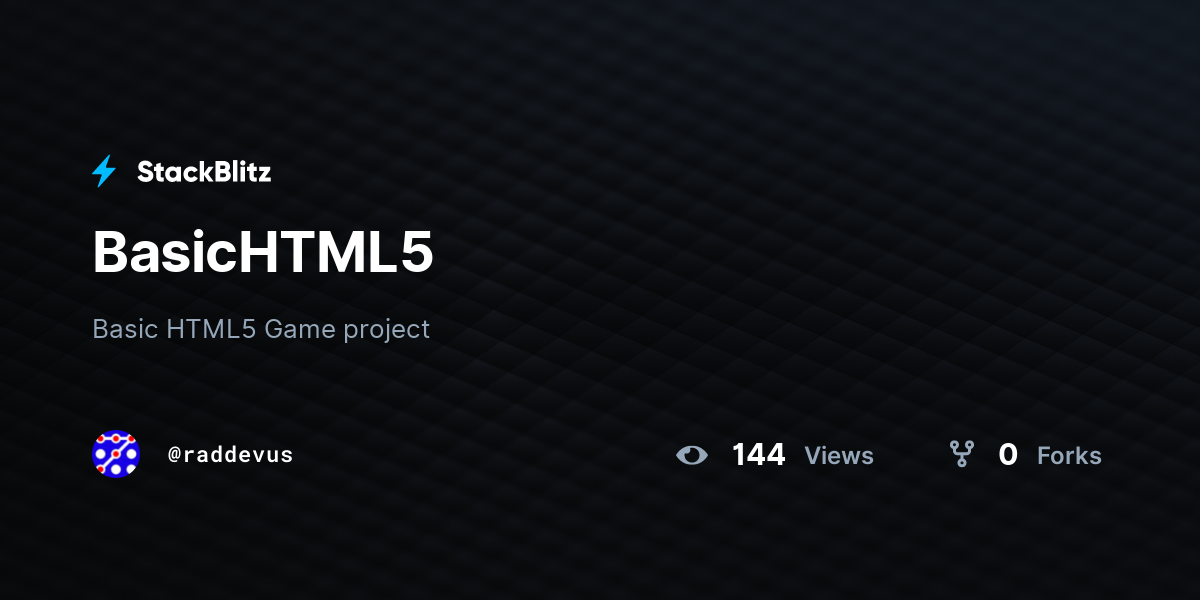 Basichtml5 Stackblitz