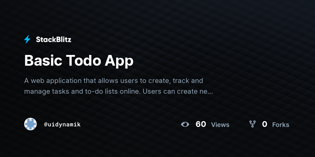 Basic Todo App - StackBlitz Basic Todo App - StackBlitz