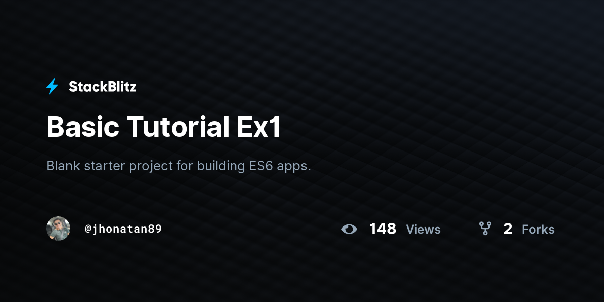 Basic Tutorial Ex1 - StackBlitz