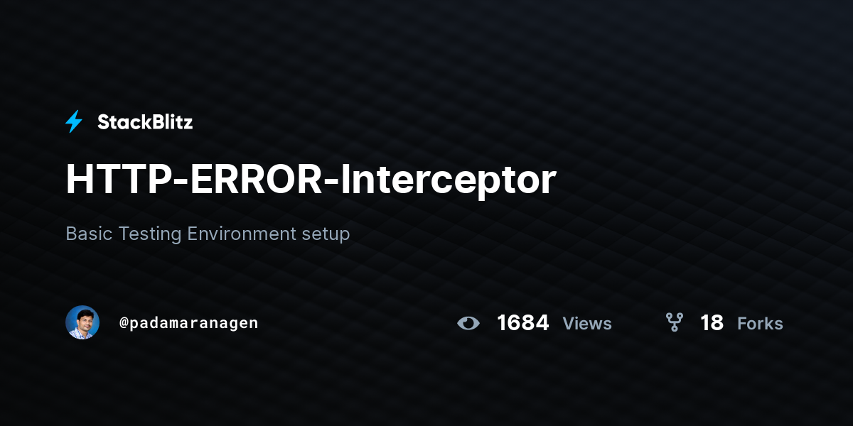 HTTP-ERROR-Interceptor - StackBlitz