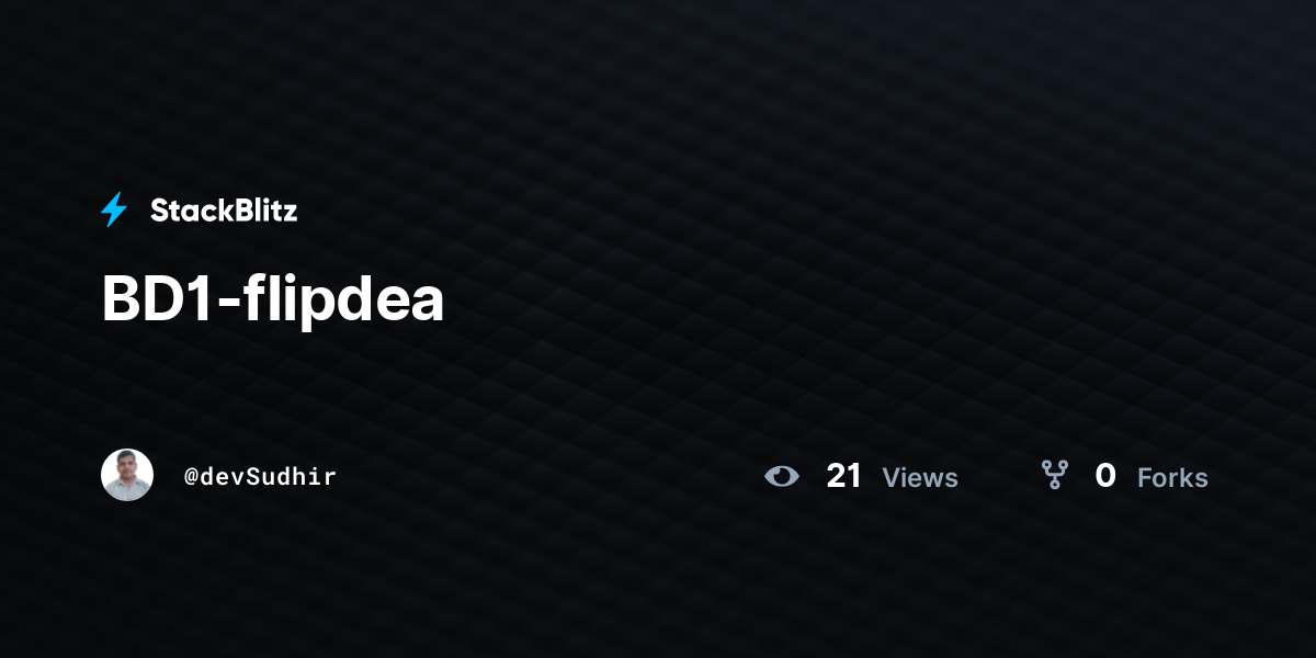 Bd1 Flipdea Stackblitz
