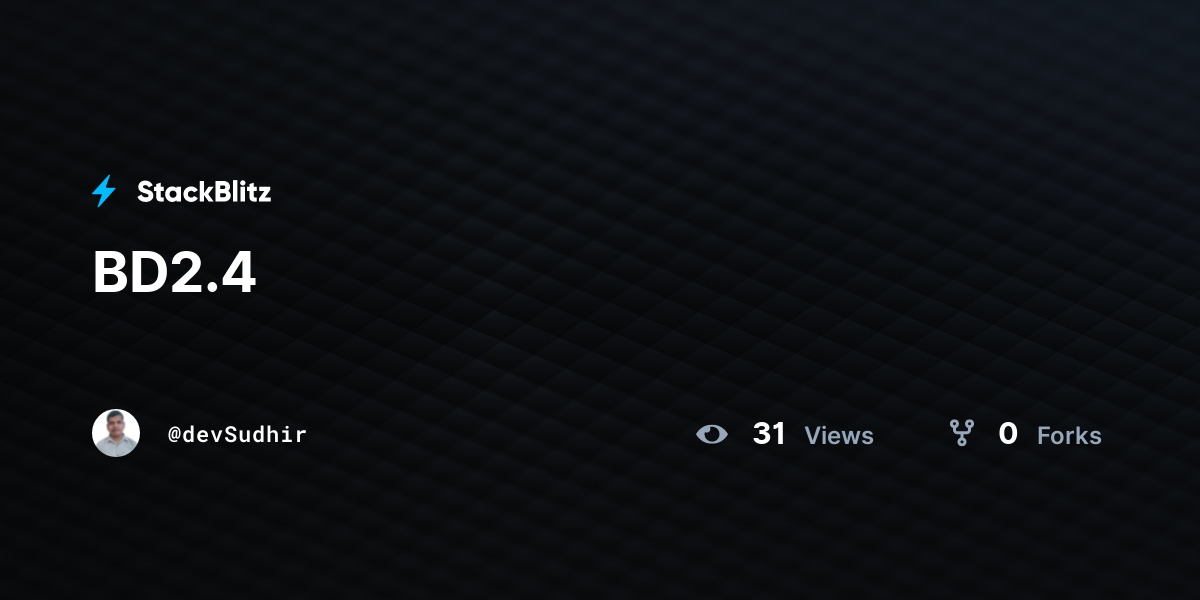 Bd2 4 Stackblitz
