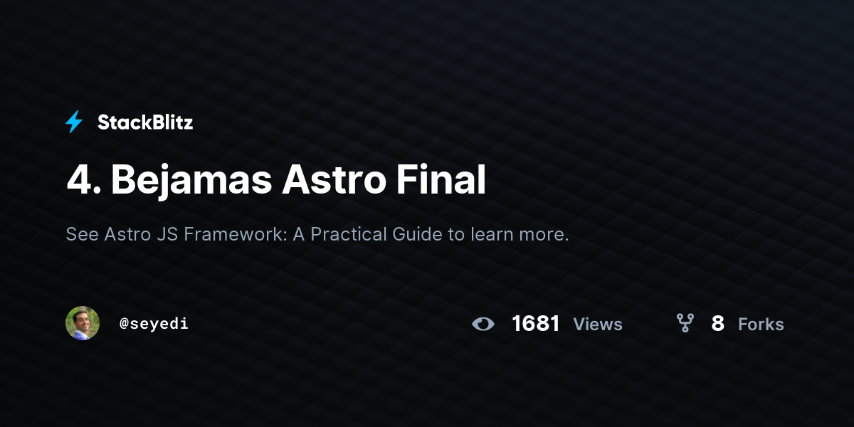4 Bejamas Astro Final Stackblitz