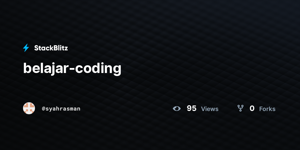belajar-coding - StackBlitz