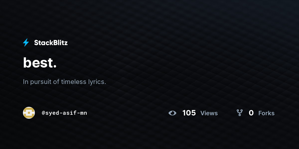 Best Stackblitz