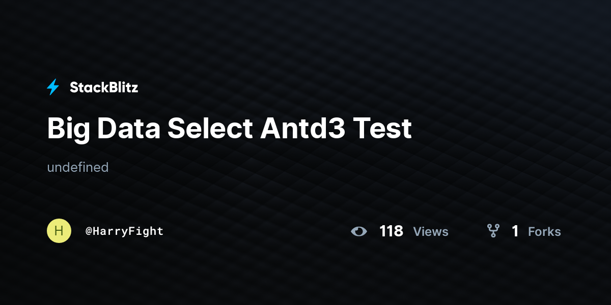 Big Data Select Antd3 Test - StackBlitz