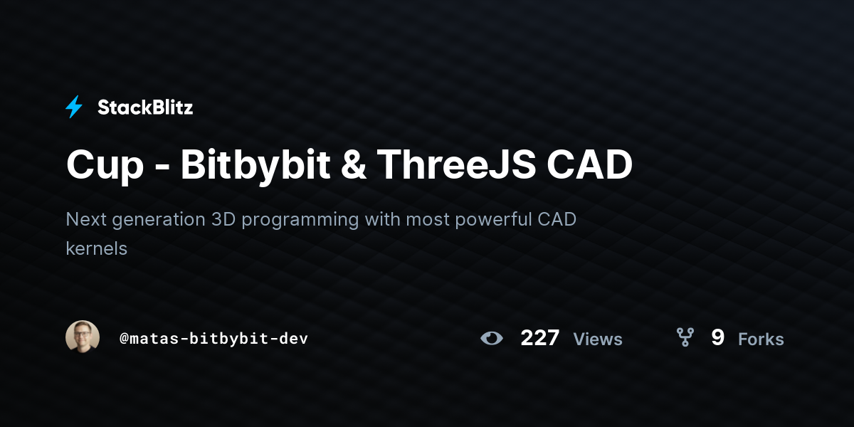 Cup - Bitbybit & ThreeJS CAD - StackBlitz Cup - Bitbybit & ThreeJS CAD - StackBlitz