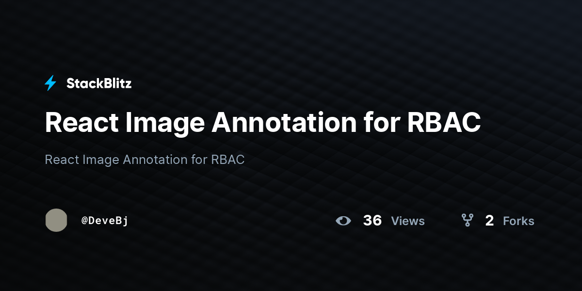 React Image Annotation for RBAC - StackBlitz