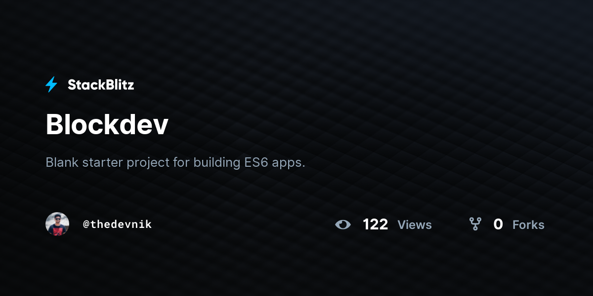 Blockdev - StackBlitz