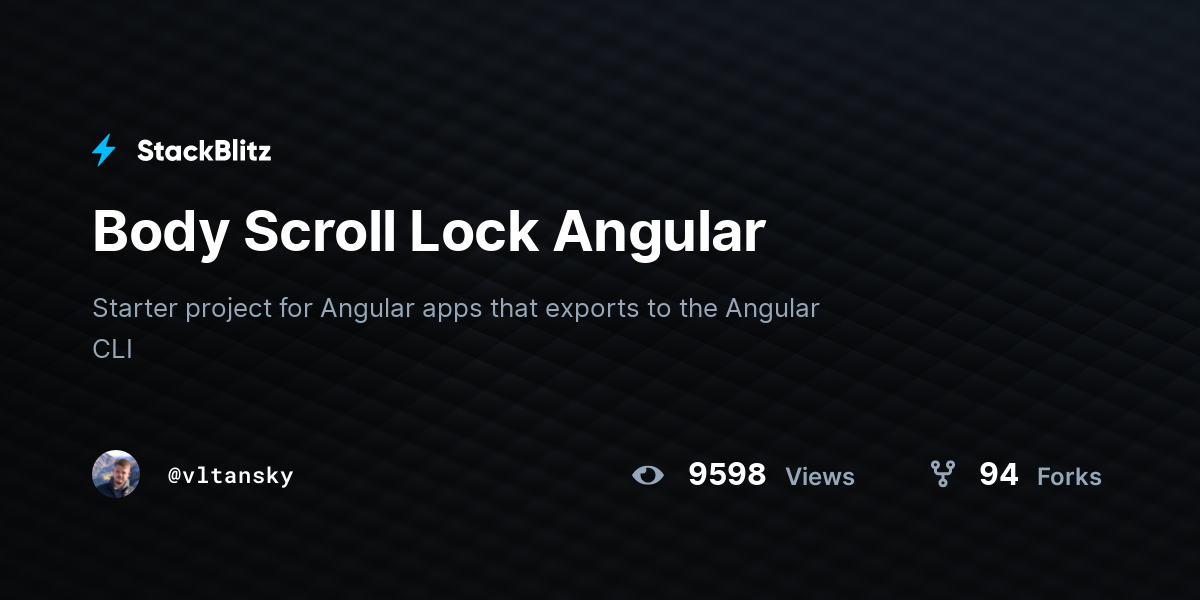 Body Scroll Lock Angular - StackBlitz