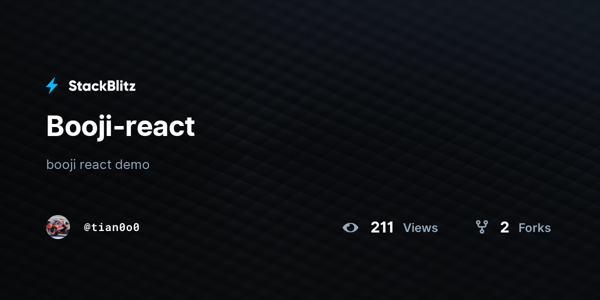 Booji-react - StackBlitz