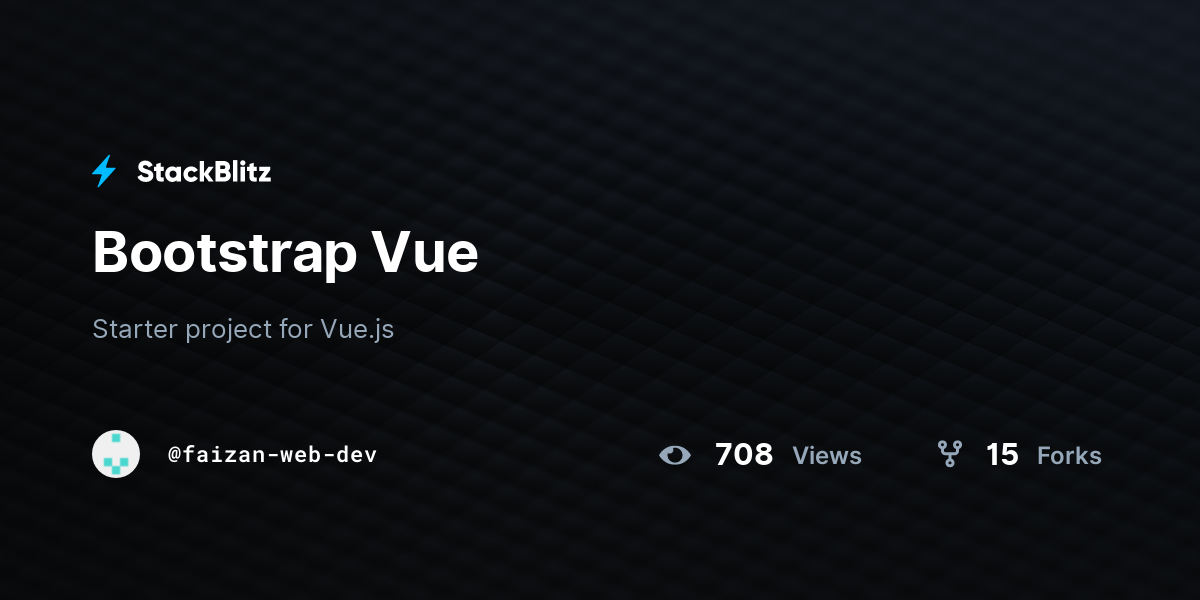 Bootstrap Vue - StackBlitz