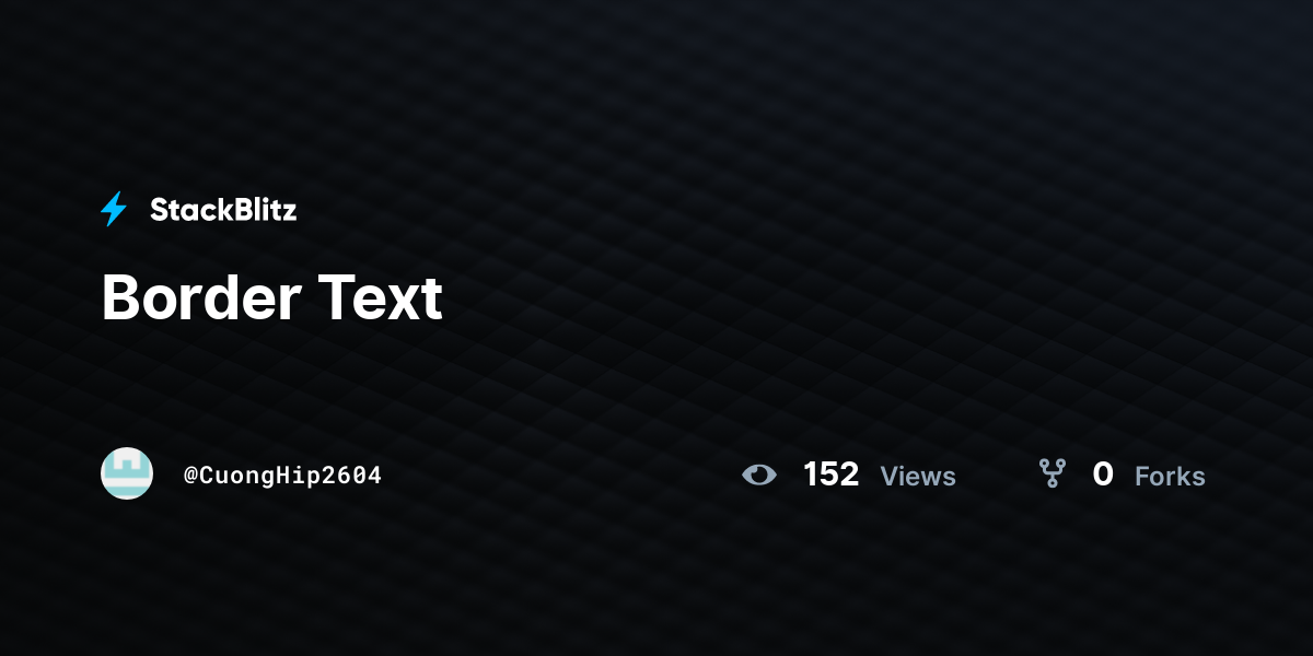 Border Text - StackBlitz