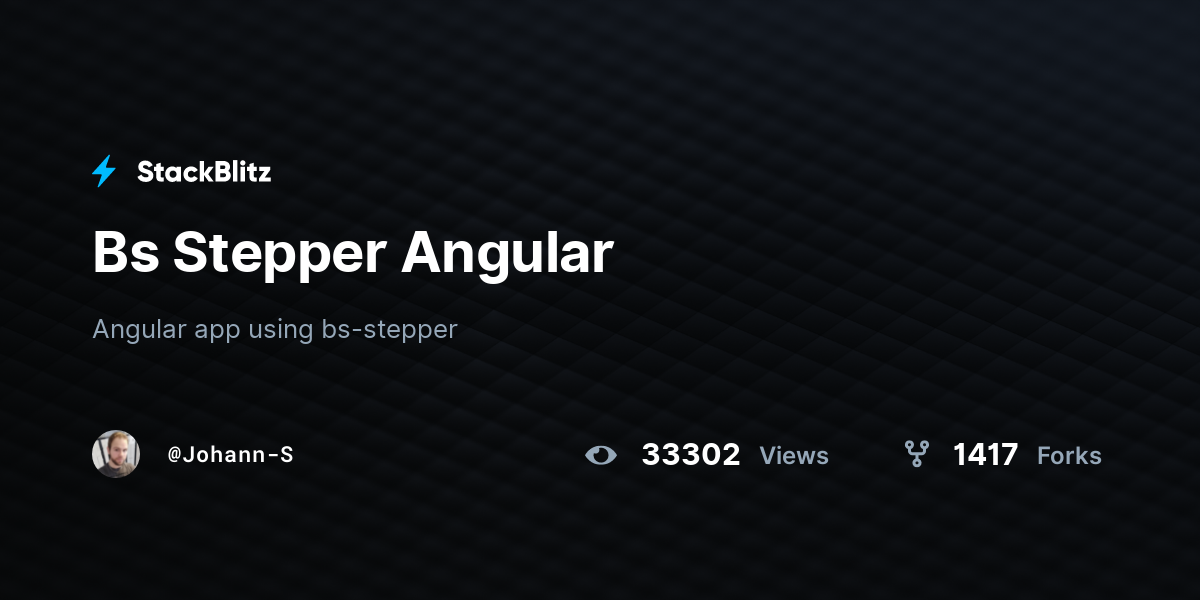 Bs Stepper Angular - StackBlitz