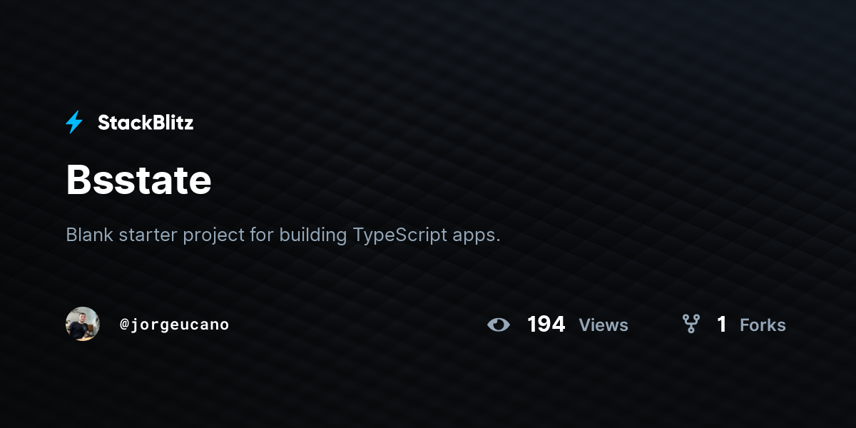 Bsstate - StackBlitz