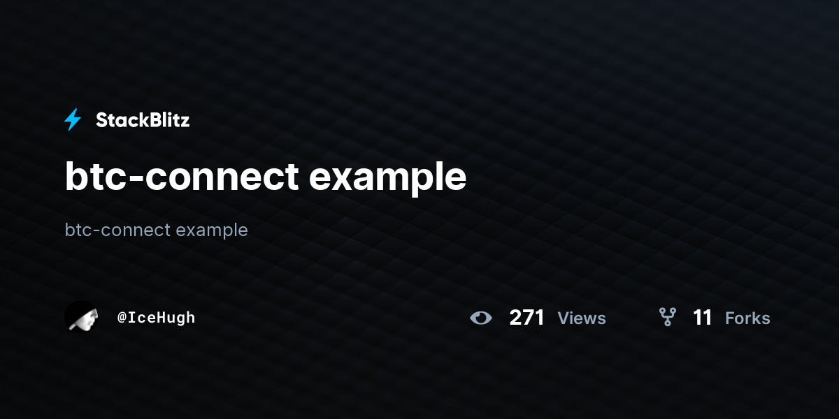 btc-connect example - StackBlitz
