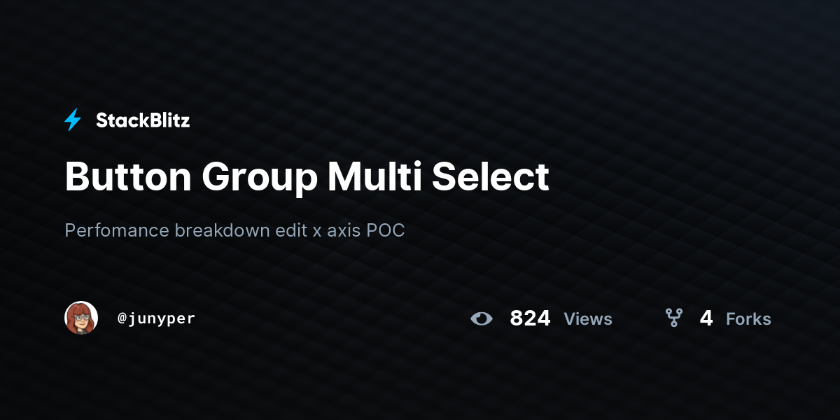 Button Group Multi Select - StackBlitz