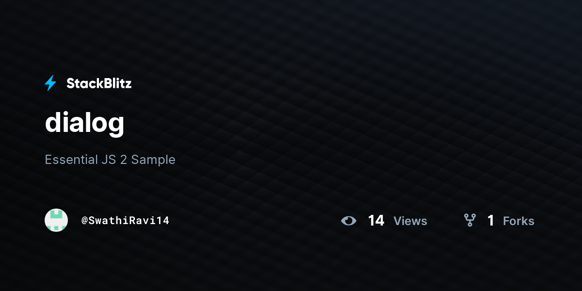 dialog - StackBlitz