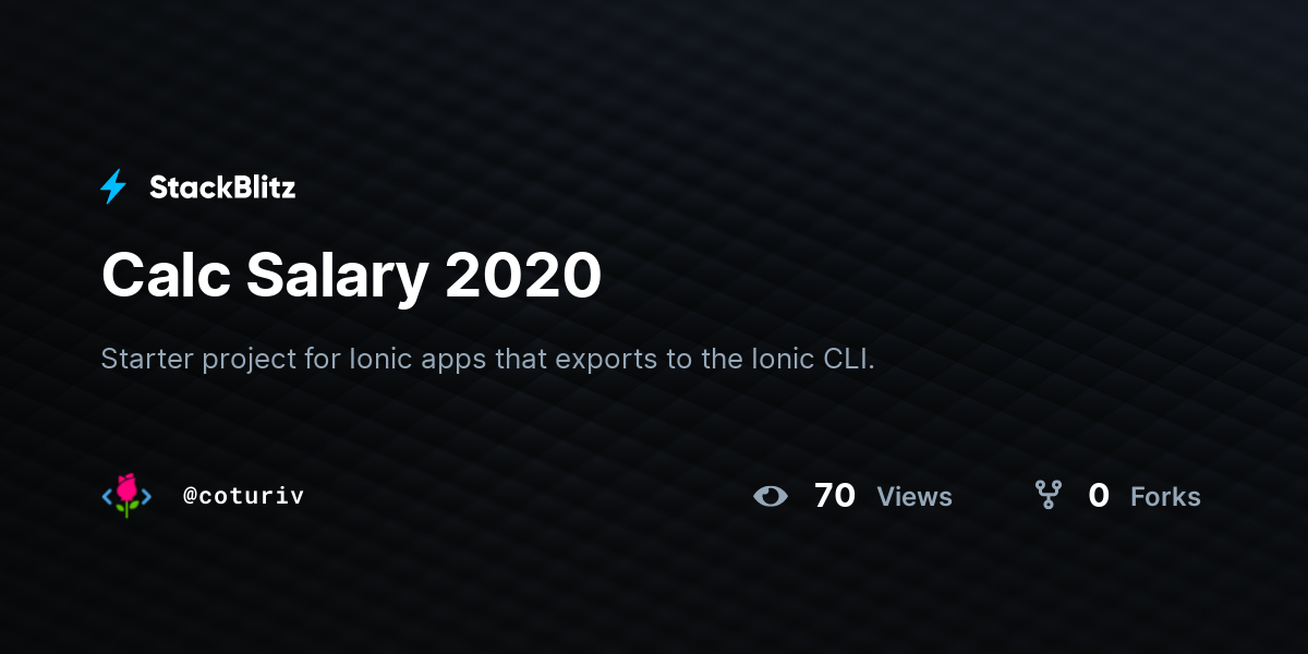 Calc Salary 2020 - StackBlitz
