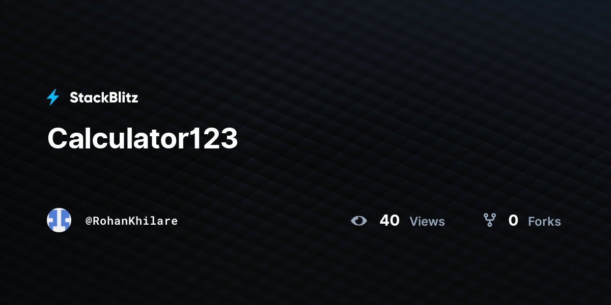 Calculator123 - StackBlitz